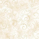 108" Swirling Splendor Wide Quilt Back Cream